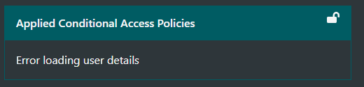 BUG: View User page throws 500 error if no conditional access policies. [React] [QA] · Issue ...