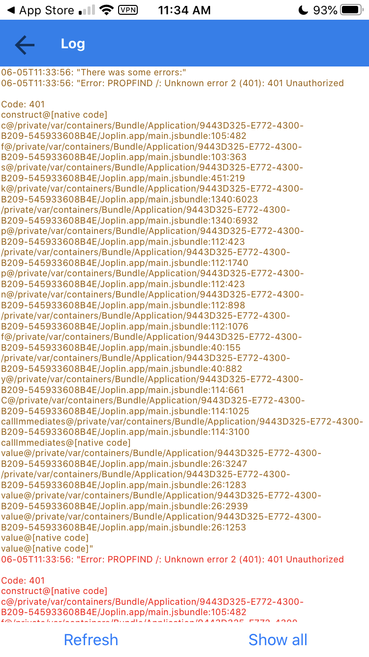 WebDav does not sync in iOS · Issue #3329 · laurent22/joplin · GitHub