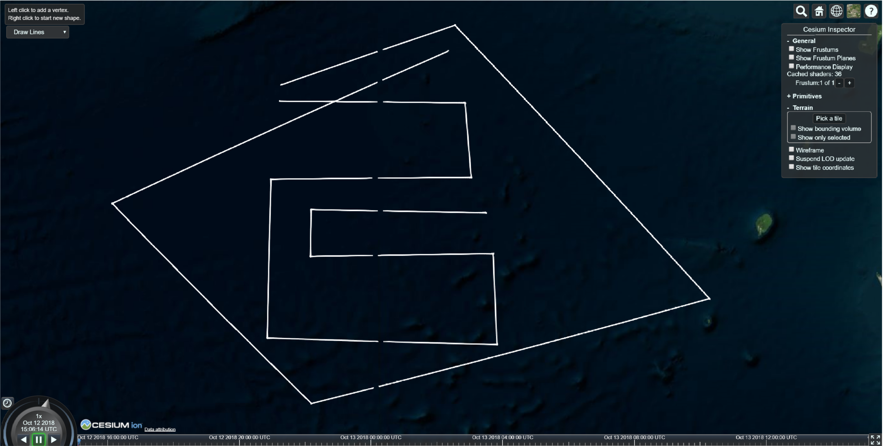 Ground Polyline Primitive has gaps around IDL and Prime Meridian ...