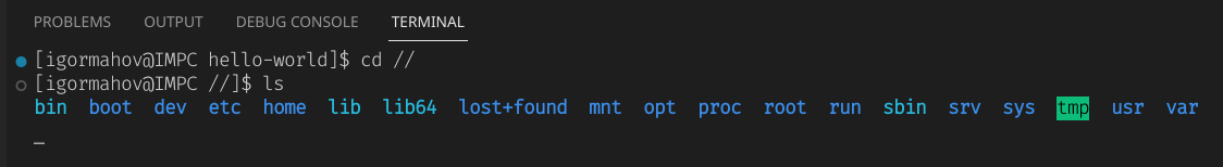Terminal stalls when doing the command `cd //` · Issue #163740 · microsoft/vscode · GitHub