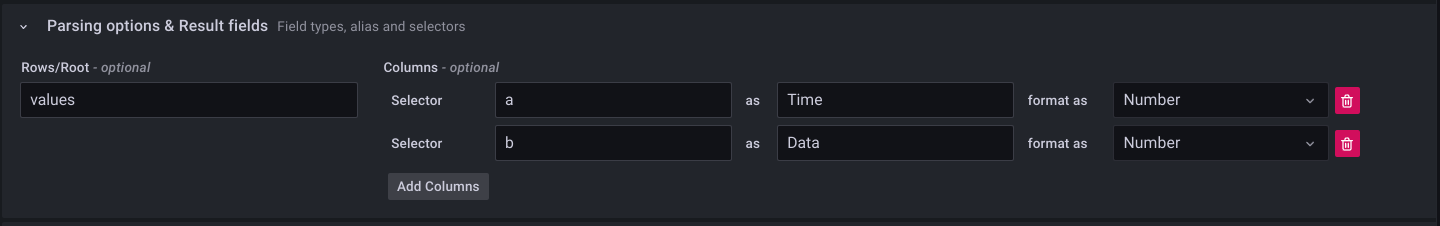 How To Use Columns With Json Arrays · Grafana Grafana Infinity 9577