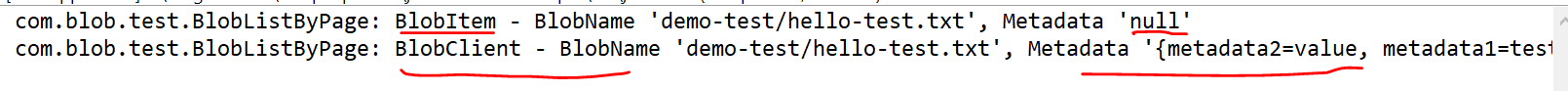 Azure Blob - "BlobItem.getMetadata()" returns null but "BlobClient.getProperties().getMetadata ...