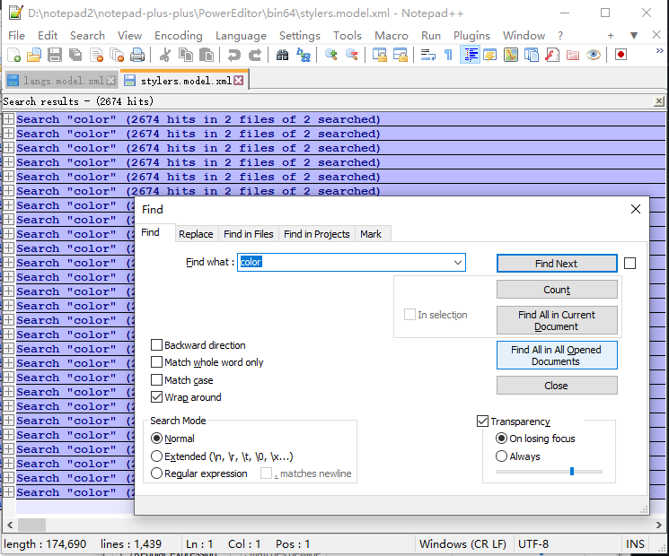 Find in all opened files performance issue · Issue #11814 · notepad ...
