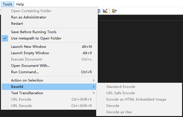 Add "Tools" menu · Issue #581 · zufuliu/notepad4 · GitHub