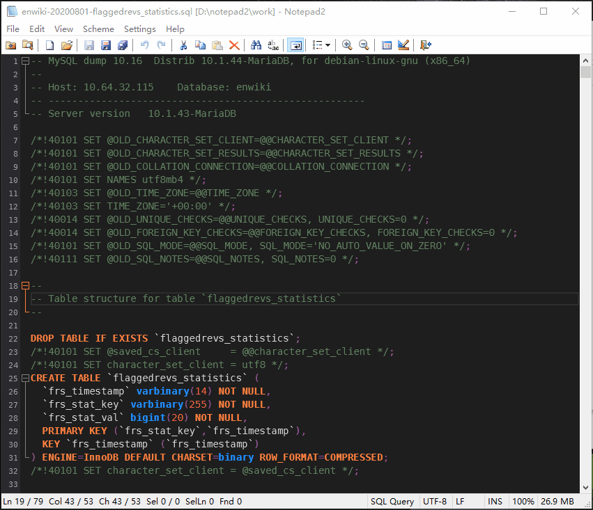 Selection in a VERY big file takes too long · Issue #236 · zufuliu/notepad4 · GitHub