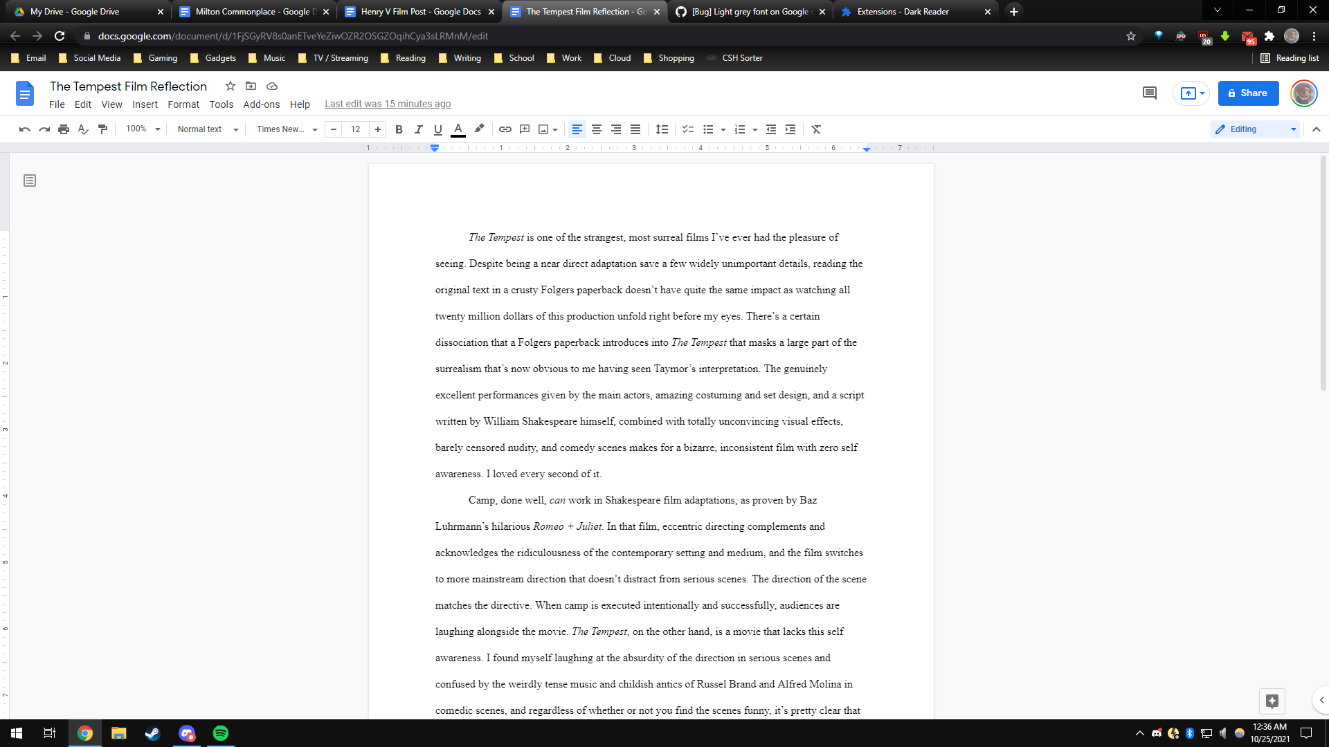 [Bug] Light grey font on Google docs · Issue #7126 · darkreader/darkreader · GitHub