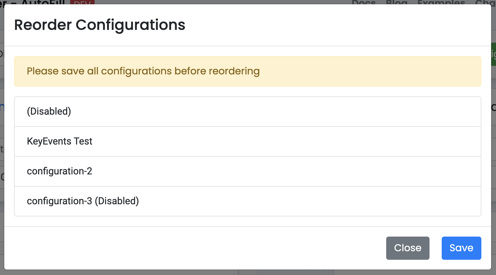 Possibilty to sort/re-order Configuration Names · Issue #143 · Dhruv-Techapps/acf-docs · GitHub