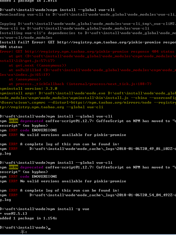 No valid versions available for pinkie-promise · Issue #7403 · vuejs/vue · GitHub