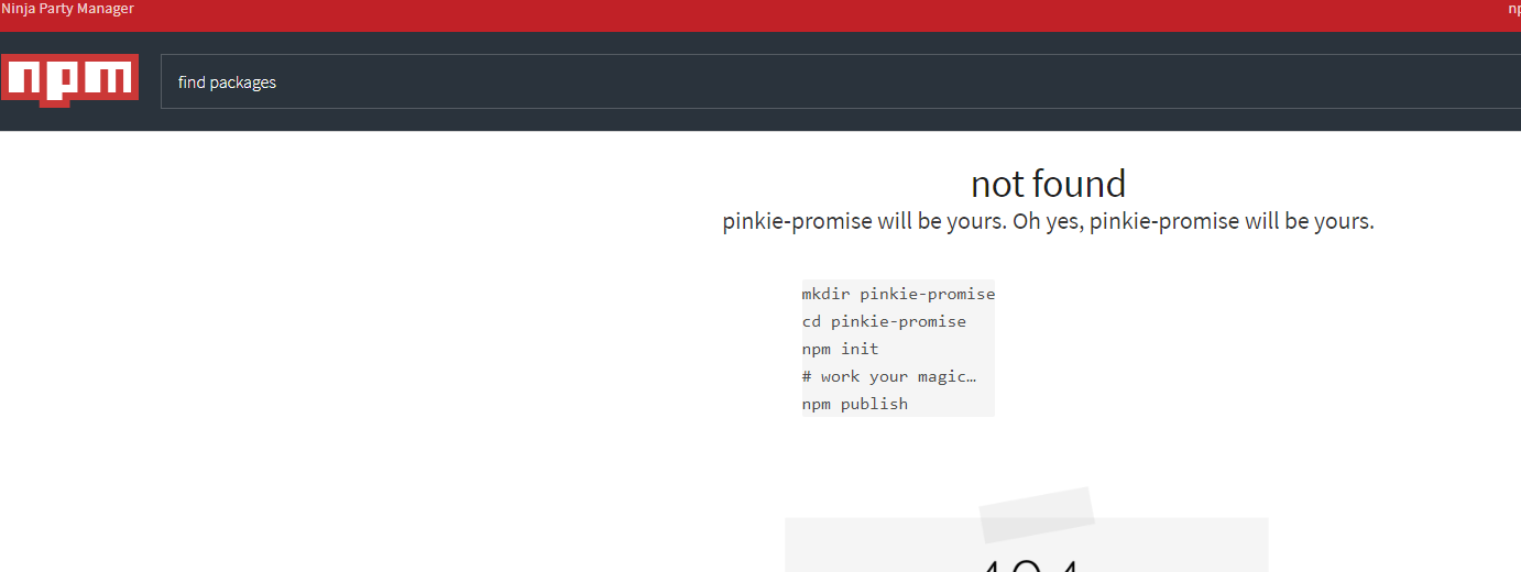 No valid versions available for pinkie-promise · Issue #7403 · vuejs/vue · GitHub