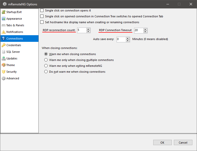 Placement of GUI Elements interferes with translated texts length · Issue #784 · mRemoteNG ...