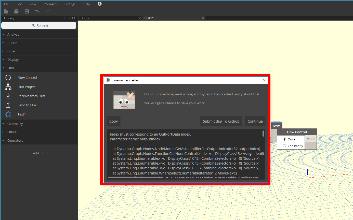 Crash after adding custom node in itself · Issue #8144 · DynamoDS/Dynamo · GitHub