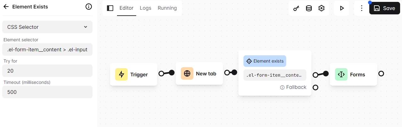 get element （.el-form-item__content > .el-input > .el-input__inner）by Automa，but it cannot work ...