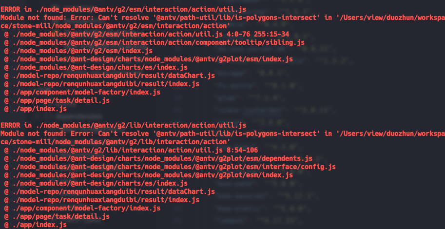 🐛[BUG]Can't resolve '@antv/path-util/lib/is-polygons-intersect' · Issue #247 · ant-design/ant ...
