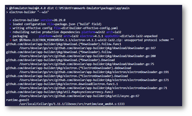 Unable To Create A Package Of The App · Issue 1560 · Microsoft Botframework Emulator · Github