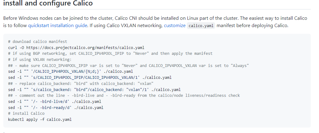 How Did I Can Use Calico Cni Network For Windows Node · Issue 6987 · Projectcalicocalico · Github