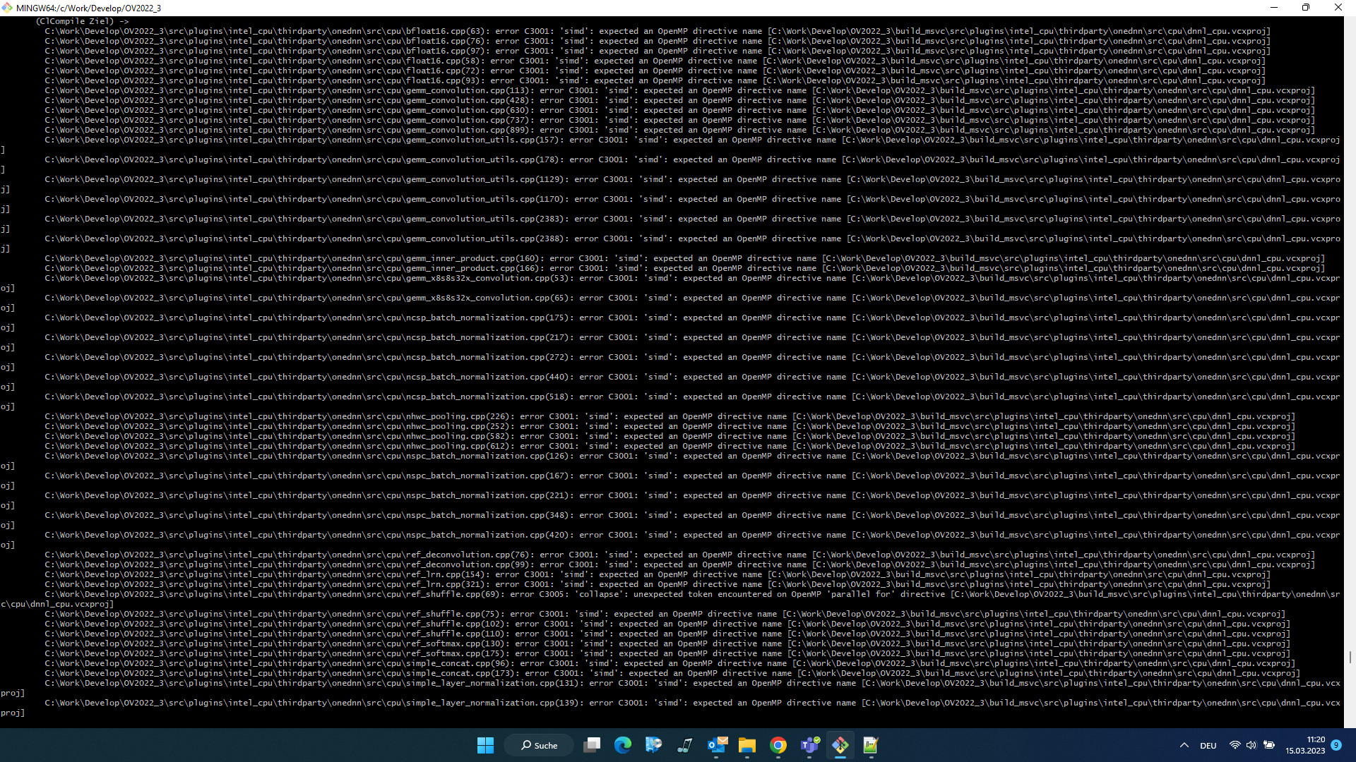 [Bug] Compilation failure with THREADING=OMP and Visual Studio 2017 · Issue #16318 ...