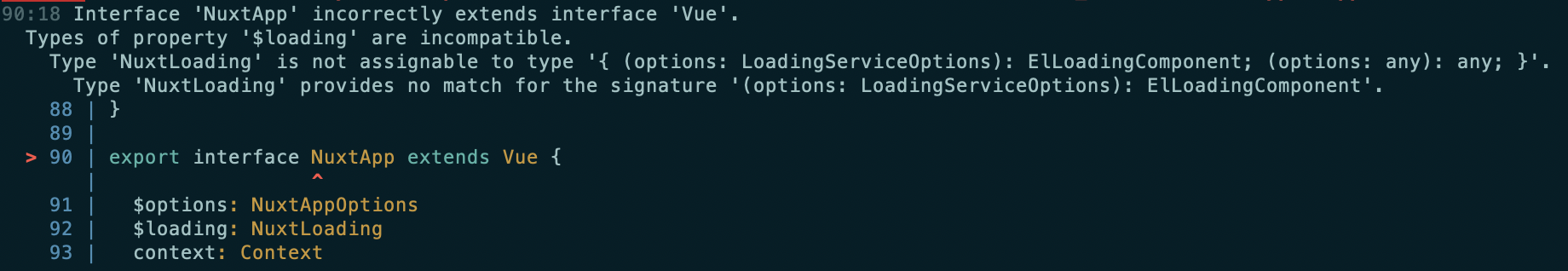 Bug Report The Type Definition Of `loading` Conflicts With Nuxtjs Loading · Issue 17630