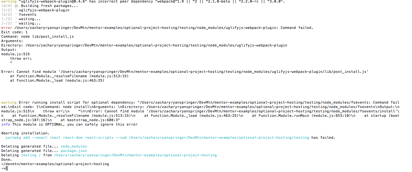 Out of the box create-react-app failing due to uglify-webpack-plugin · Issue #3364 · facebook ...