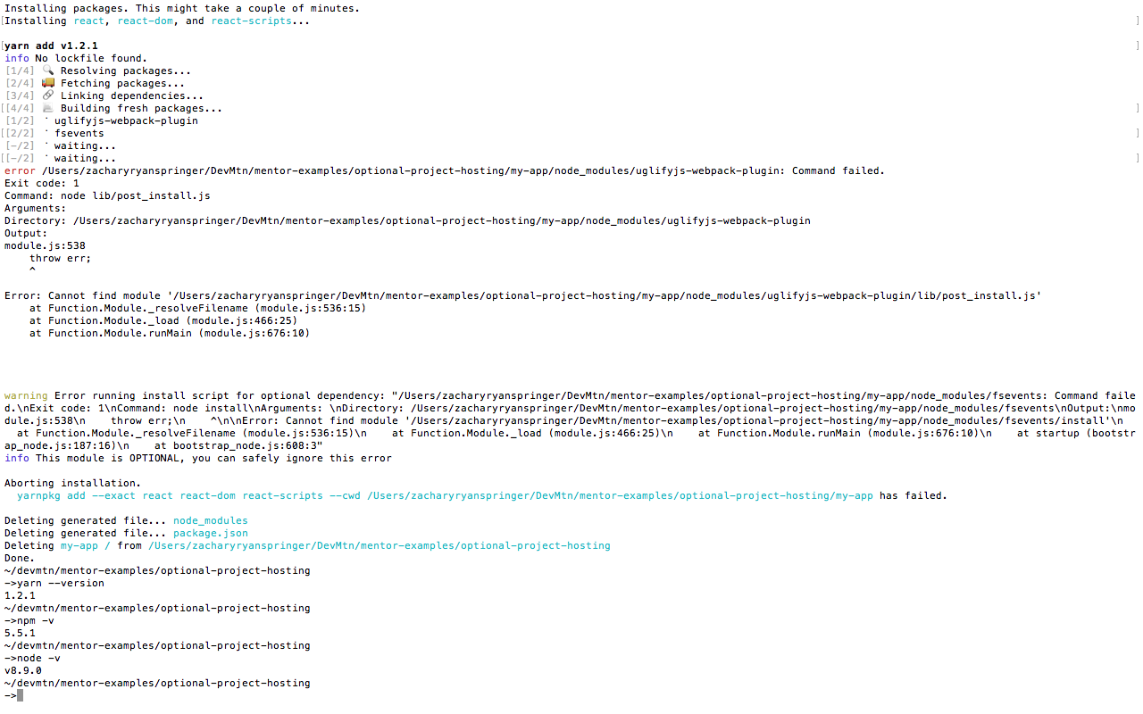 Out of the box create-react-app failing due to uglify-webpack-plugin · Issue #3364 · facebook ...