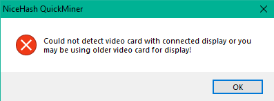 [BUG] Game Mode: Could not detect video card... · Issue #680 · nicehash/NiceHashQuickMiner · GitHub