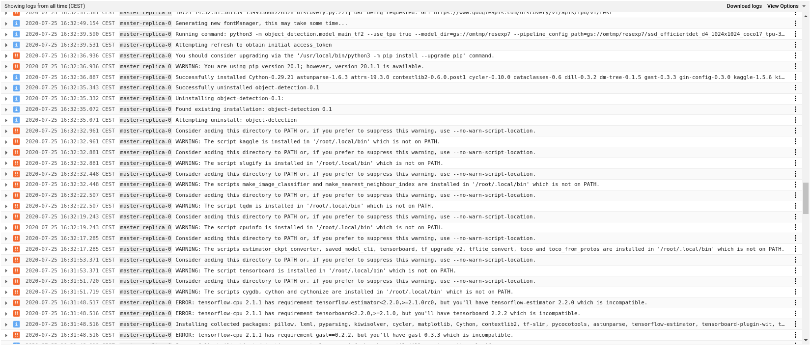 Cloud Training EfficientDet (d4) · Issue #8949 · tensorflow/models · GitHub