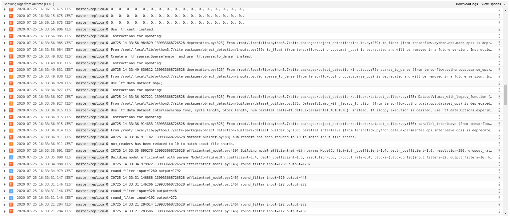 Cloud Training EfficientDet (d4) · Issue #8949 · tensorflow/models · GitHub