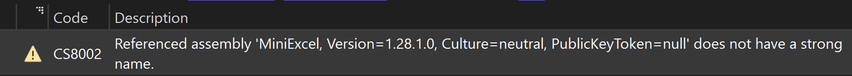 Please strong name sign the assembly · Issue #450 · mini-software/MiniExcel · GitHub