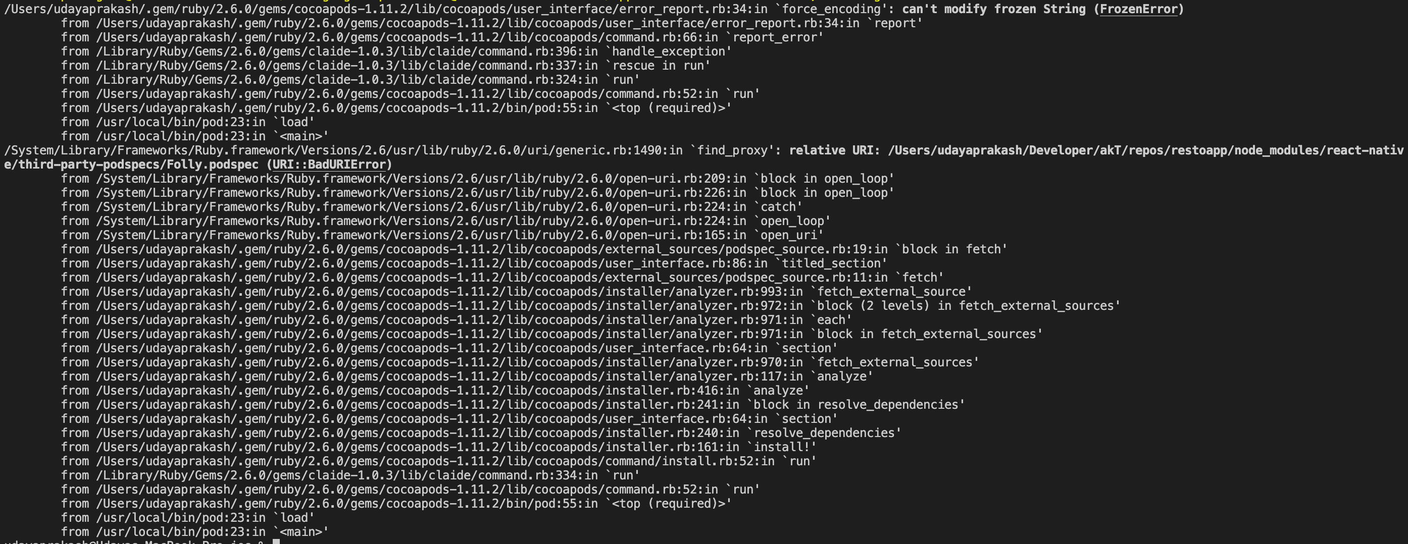 Pod Install On Dtk Crashes In Ethon · Issue 9890 · Cocoapodscocoapods 