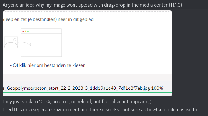 Can't drag-drop media files to upload them · Issue #14026 · umbraco/Umbraco-CMS · GitHub
