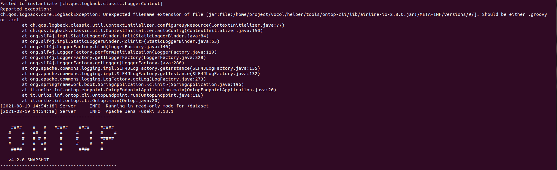 logback config file ignored by Ontop CLI · Issue #361 · ontop/ontop · GitHub
