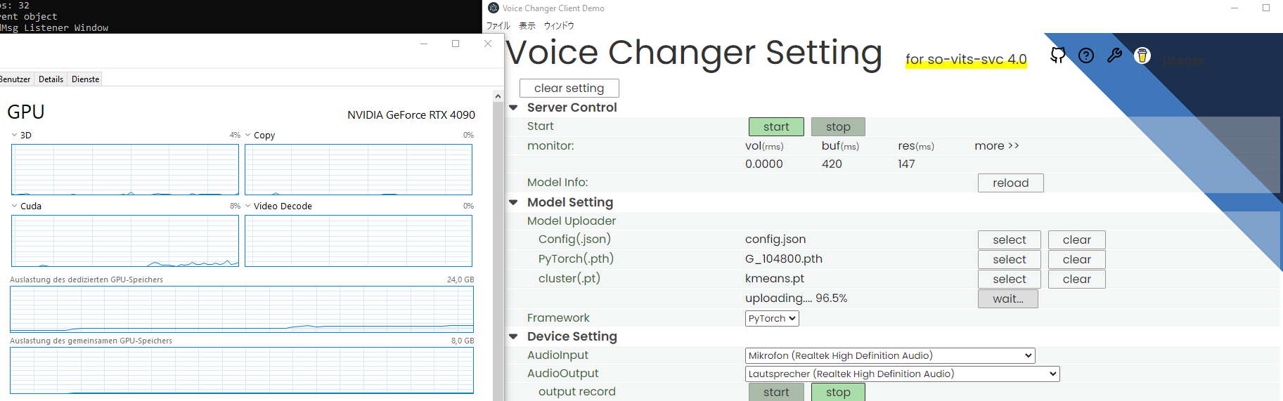 [Help] wav size not multiple of hopsize / Passthrough is not supported, GL is disabled, ANGLE is ...