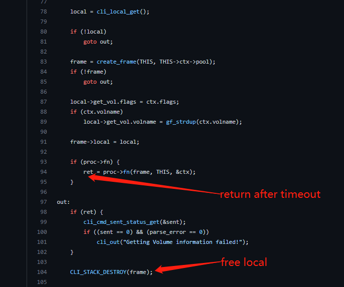 Gluster Cli Crash When Cli Rpc Client Timeout · Issue 3896 · Gluster Glusterfs · Github