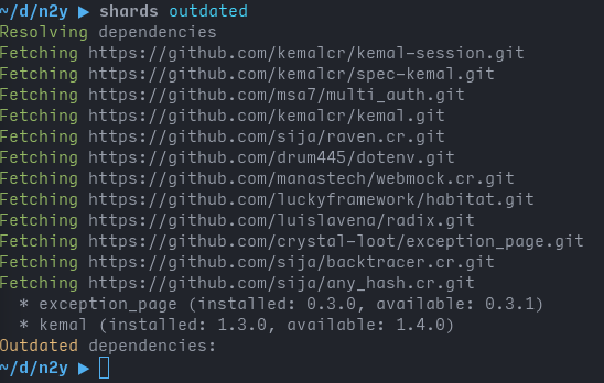 Outdated has output in the wrong order · Issue #596 · crystal-lang/shards · GitHub