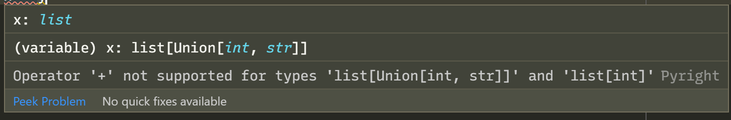 Type 'List[str]' cannot be assigned to type 'Union[List[str], List[int]]' · Issue #497 ...
