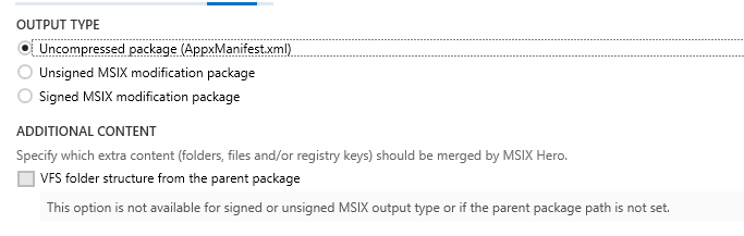 [Modification Package editor] "Copy VFS" checkbox is not refreshed when the user selects a file ...