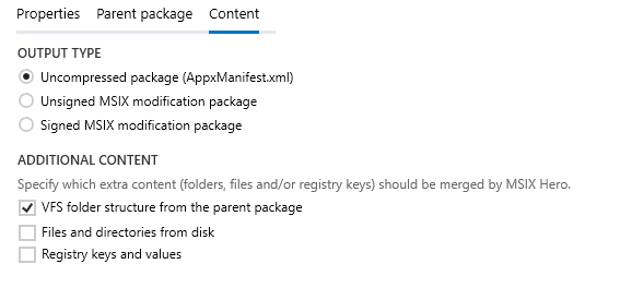 [Modification Package editor] "Copy VFS" checkbox is not refreshed when the user selects a file ...