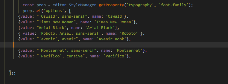 issue in adding custom font in grapejs · Issue #2716 · GrapesJS/grapesjs · GitHub