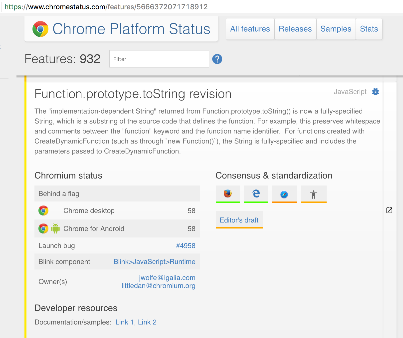 /feature looks crappy compared to /features · Issue #406 · GoogleChrome ...