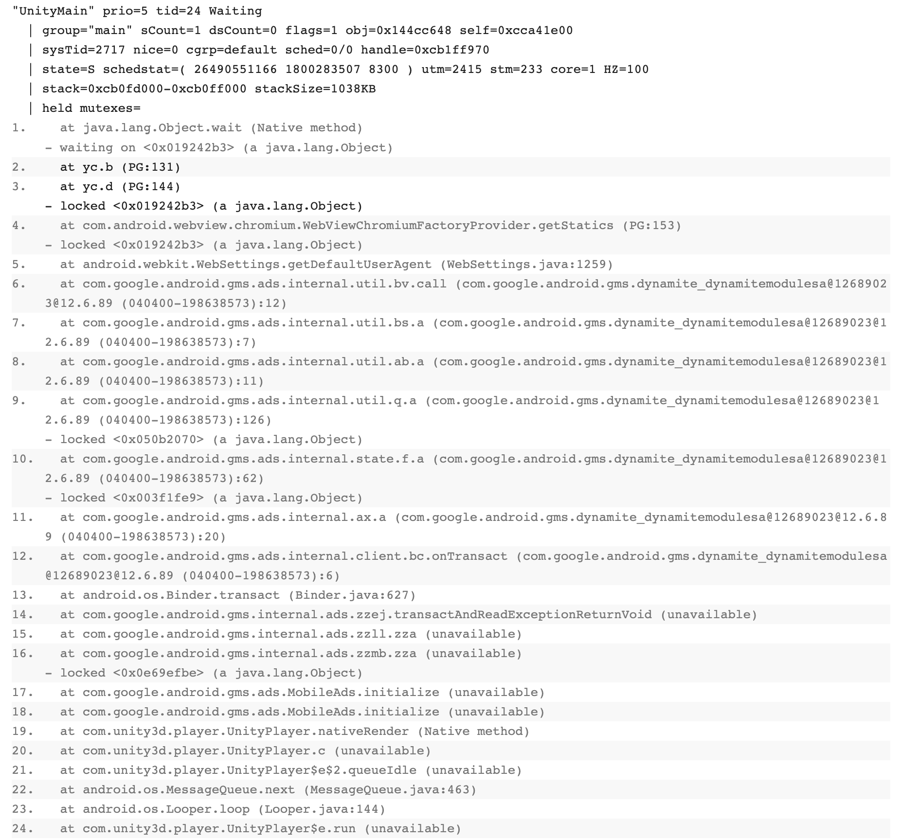GoogleMobileAds initialization ANR · Issue #955 · googleads/googleads-mobile-unity · GitHub