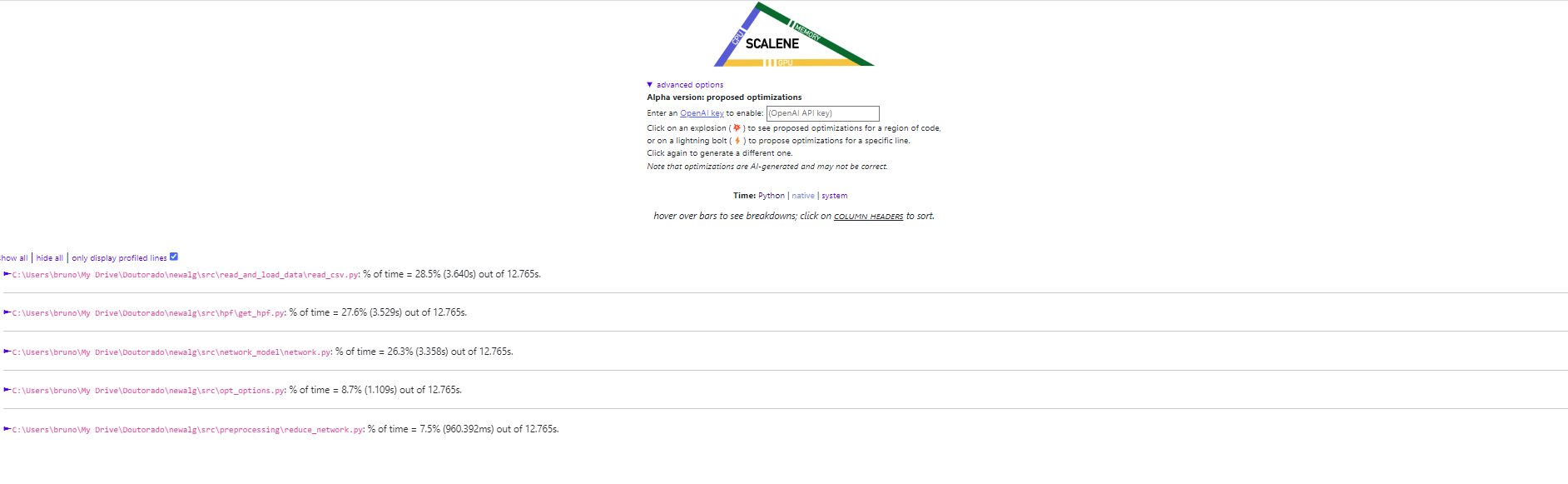 Scalene is completely broken on my system. · Issue #540 · plasma-umass/scalene · GitHub