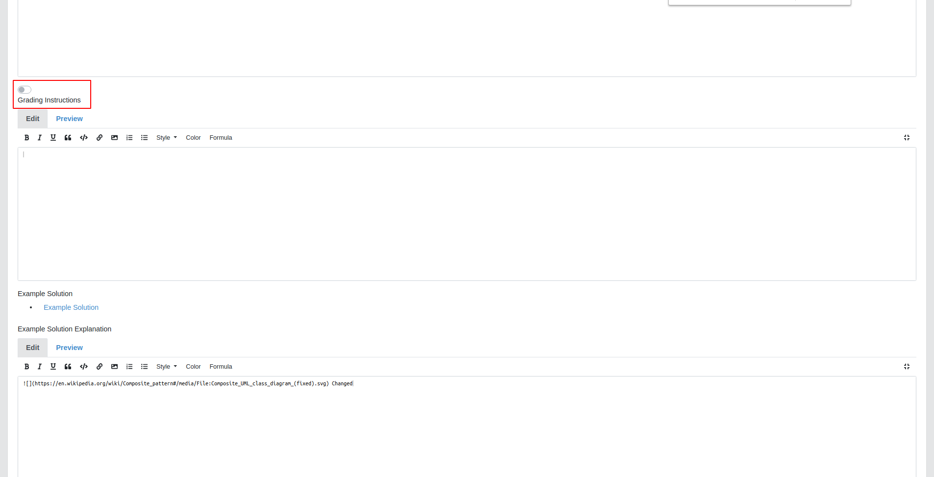 Change SGI UI Component in Modeling Exercise Editor · Issue #1396 · ls1intum/Artemis · GitHub