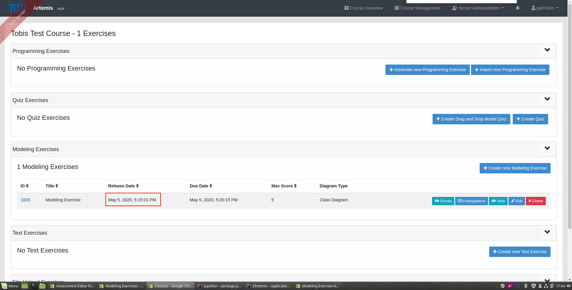 Modeling Exercise visibile to student before release · Issue #1404 · ls1intum/Artemis · GitHub