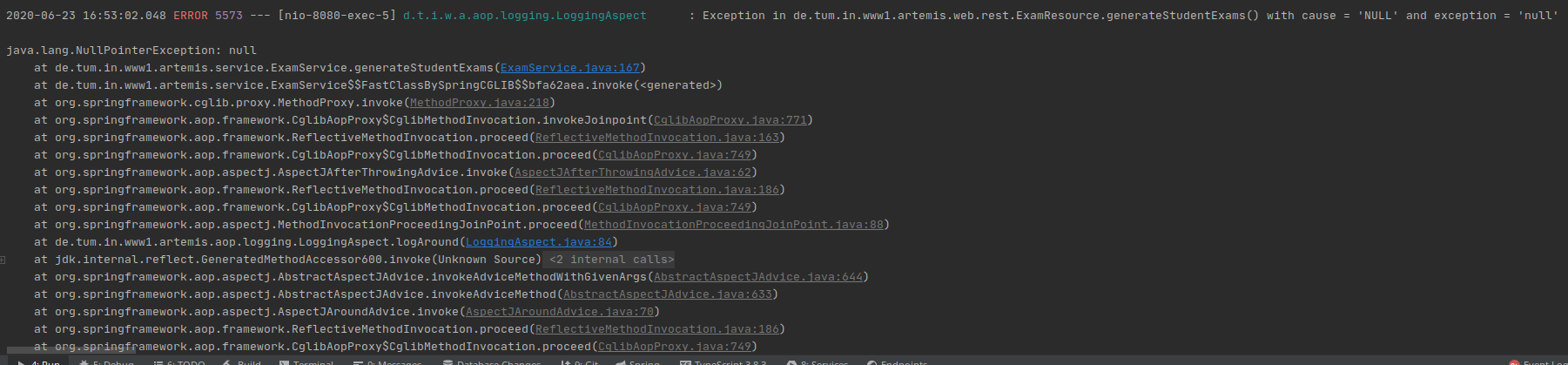 NullpointerException: Generate StudentExams after deleting Exercise Groups · Issue #1702 ...