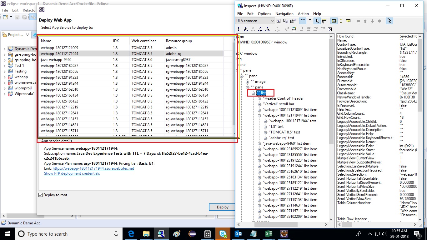 [Azure Toolkit][A11yMAS][Accessibility][Inspect][MAS4.2.1][Eclipse][Wipro]: Inappropriate ...