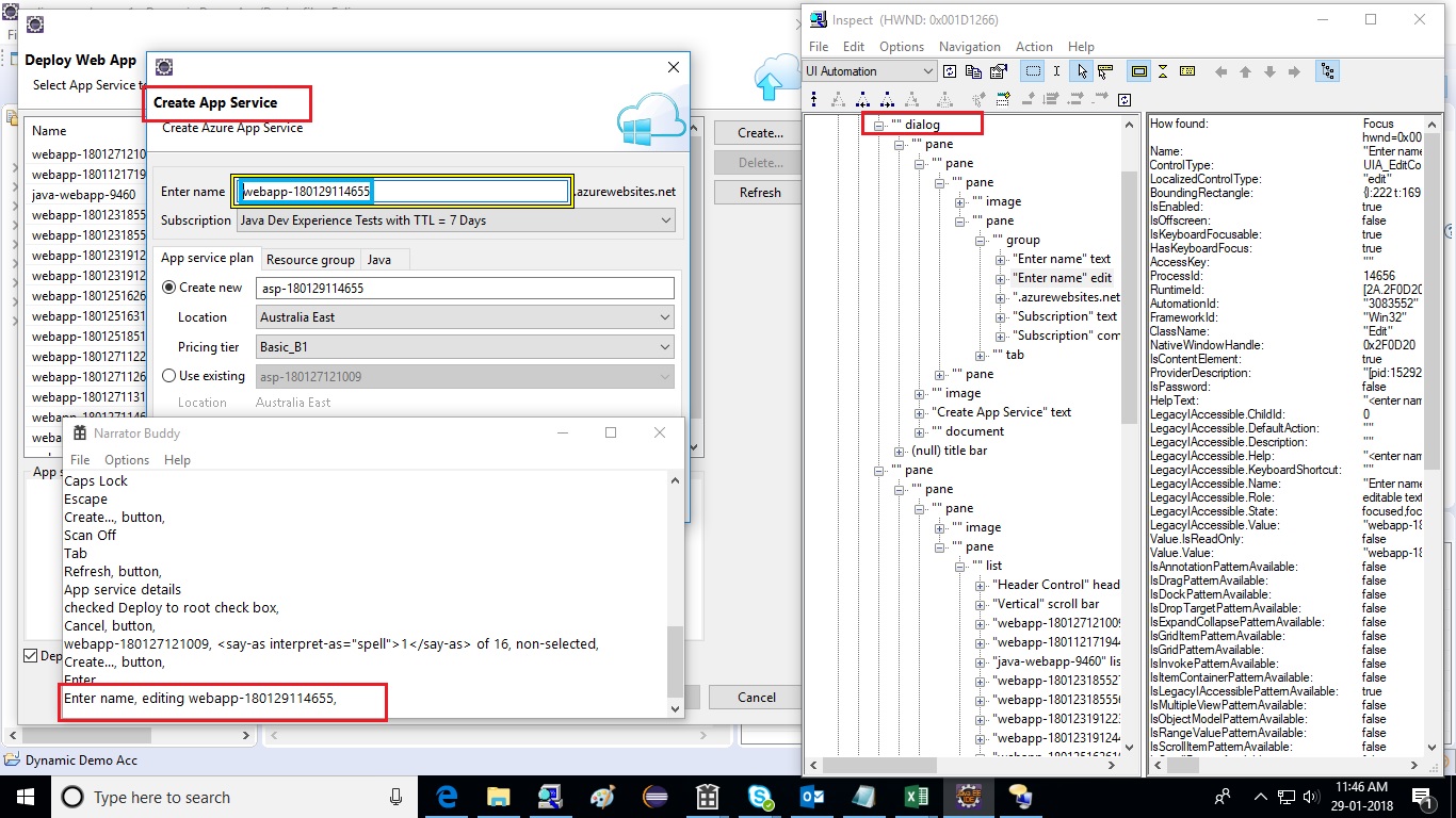 [Azure Toolkit][A11yMAS][Accessibility][Inspect][MAS4.2.1][Eclipse][Wipro]:Name property is ...