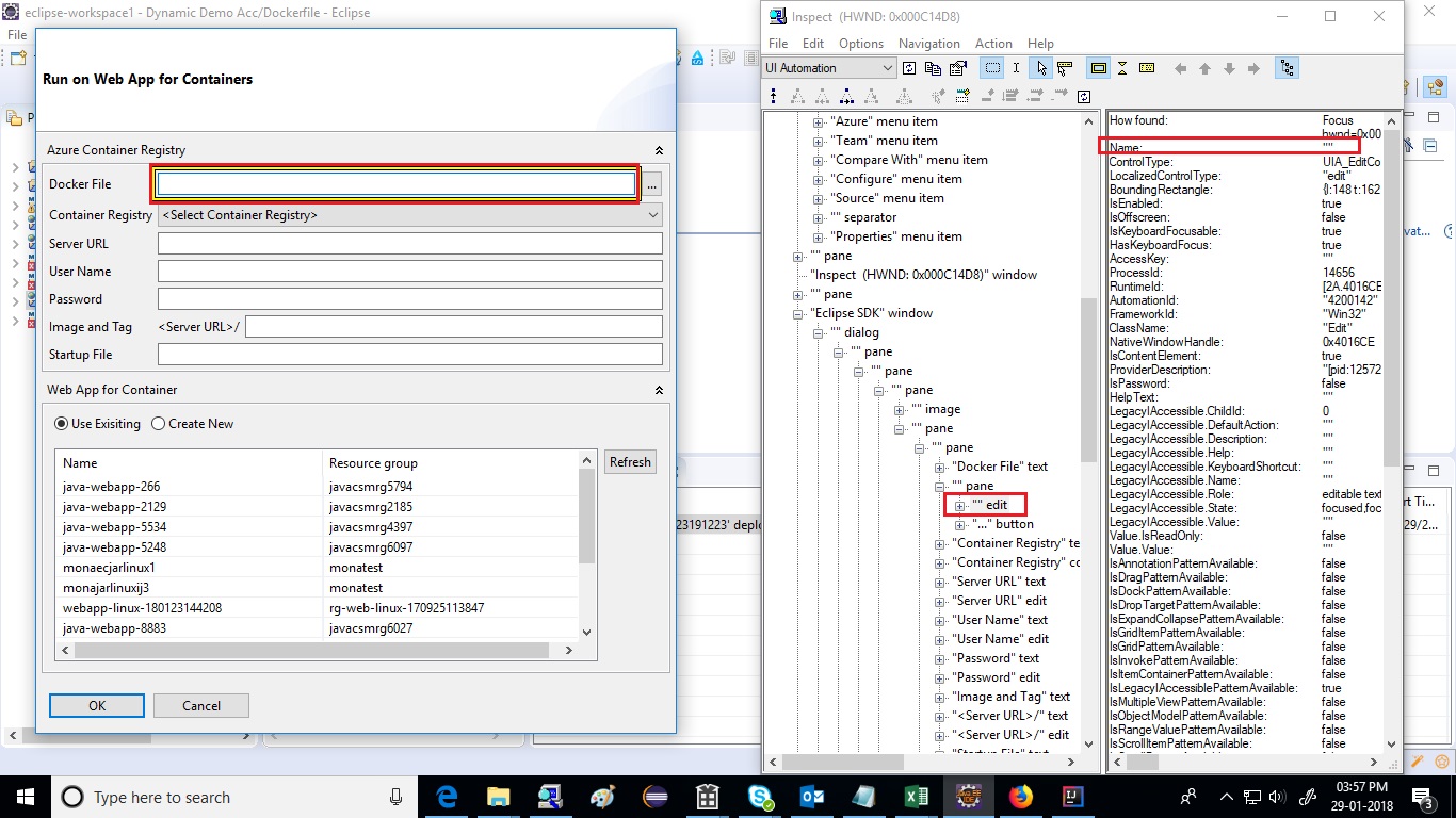 [Azure Toolkit][A11yMAS][Accessibility][Inspect][MAS4.2.1][Eclipse][Wipro]:Name property is ...