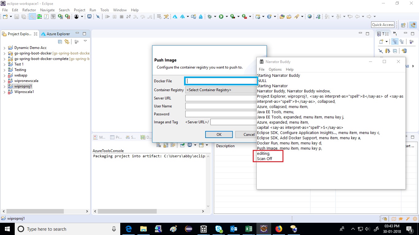 [Azure Toolkit][A11yMAS][Accessibility][Inspect][MAS4.2.1][Eclipse][Wipro]:Name property is ...