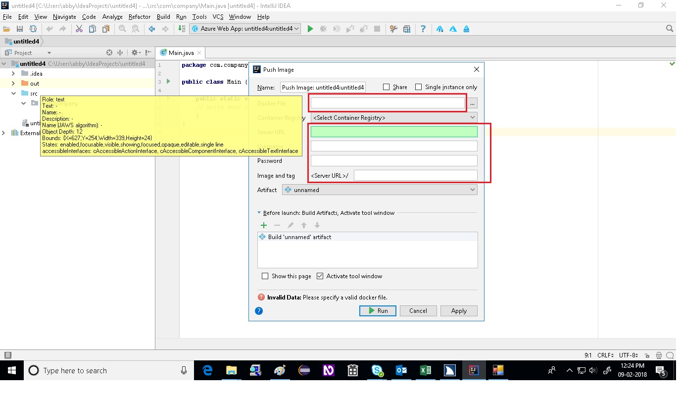 [Azure Toolkit][A11yMAS][Accessibility][Jaws/NVDA][MAS4.2.1][IntelliJ][Wipro]:Jaws and NVDA are ...