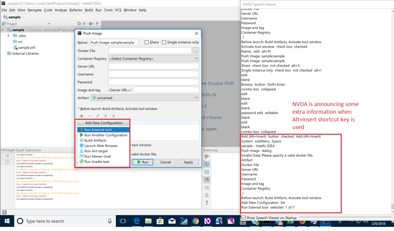 [Azure Toolkit][A11yMAS][Accessibility][NVDA][MAS4.2.1][IntelliJ][Wipro ...