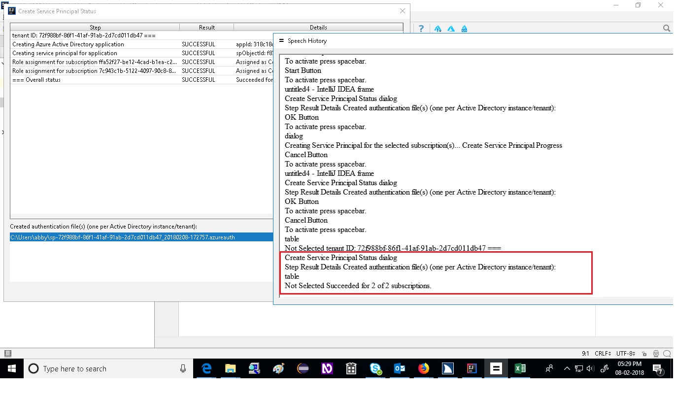 [Azure Toolkit][A11yMAS][Accessibility][JAWS/NVDA][MAS4.2.1][IntelliJ][Wipro]:NVDA and Jaws are ...